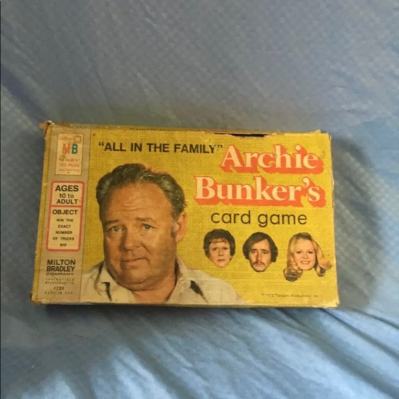 milton bradley | Games | 972 Its All In The Family Archie Bunkers Card ...